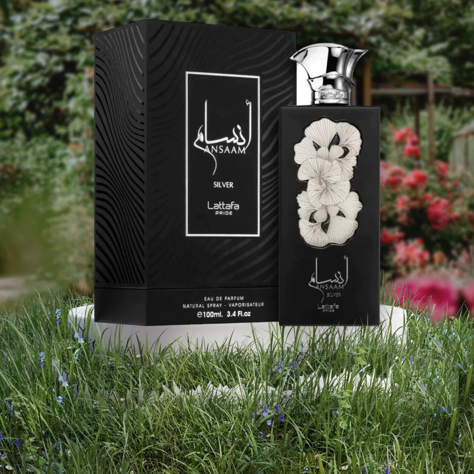 ANSAAM SILVER EDP 100 ML BY LATTAFA – AROMANOVA